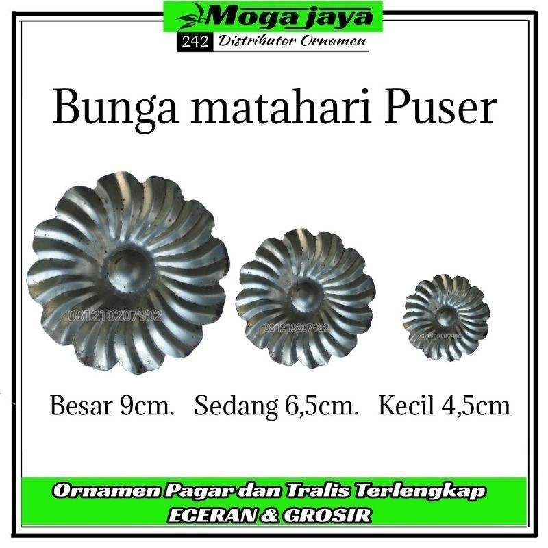 Jual Bunga matahari besi plat ornamen tralis pagar besi tempa | Shopee ...