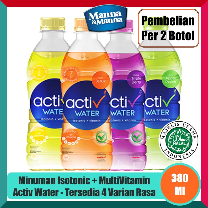 Jual Minuman Isotonik + Multivitamin Activ Water - 2 Botol x 380 Ml ...