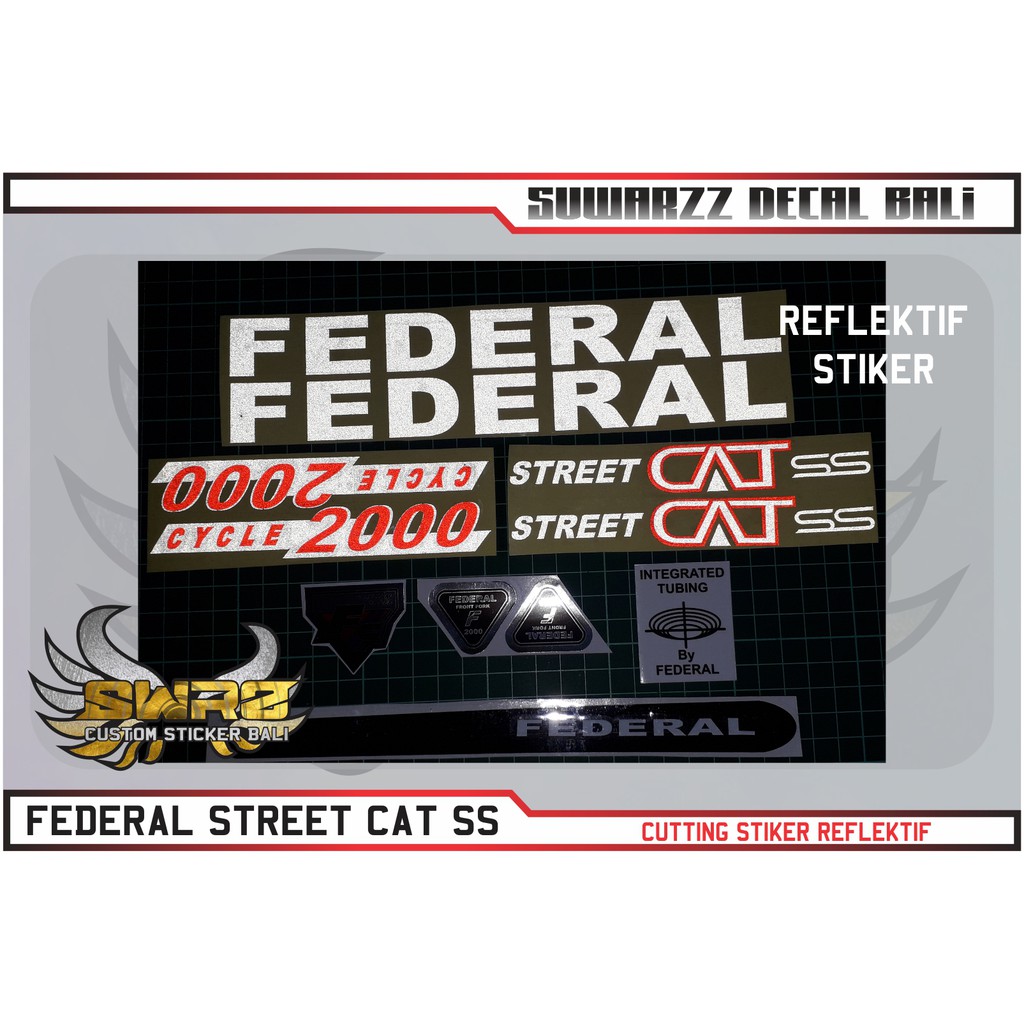 Jual DECAL STICKER STIKER FEDERAL STREET CAT SS REFLEKTIF | Shopee ...