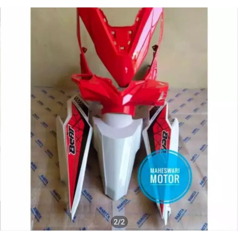 Jual full cover body motor beat new 2016 2019 merah putih | Shopee ...