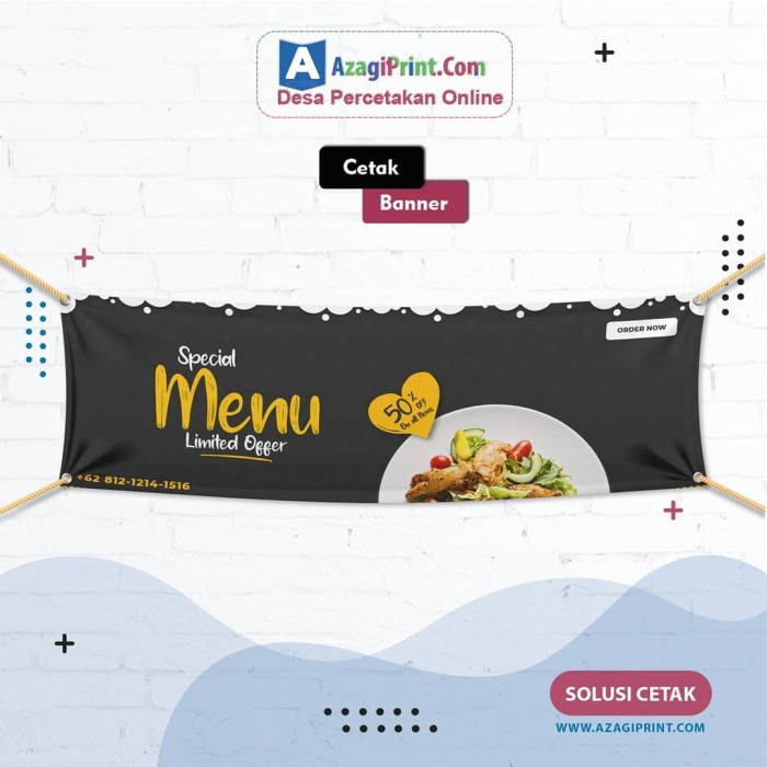 Jual Cetak Spanduk/Banner Custom Dengan Desain + Revisi Link Elegan ...