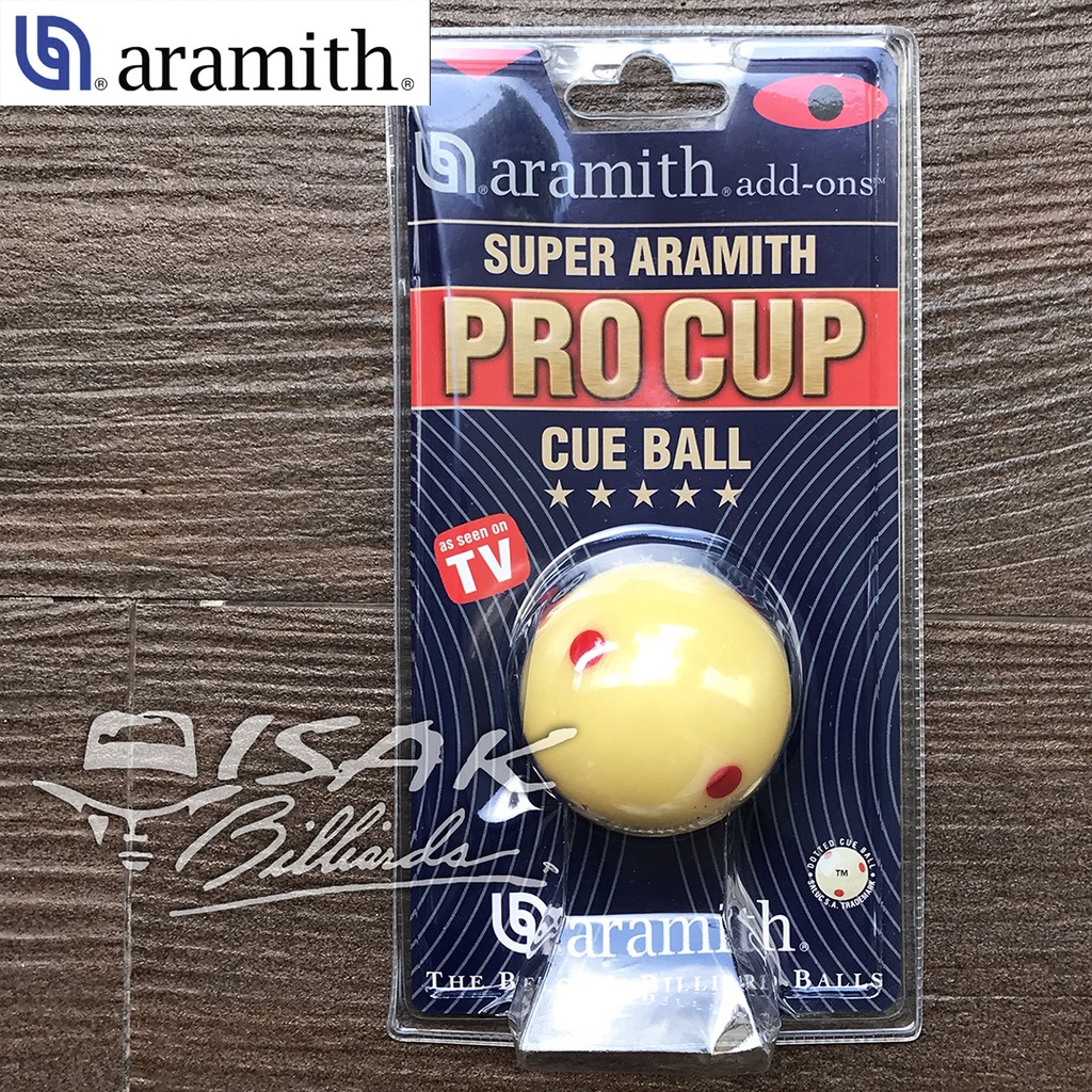 Jual Bola Putih Pro TV Cup Aramith - 2.14 - 6 Red Dots Belgia Bola ...