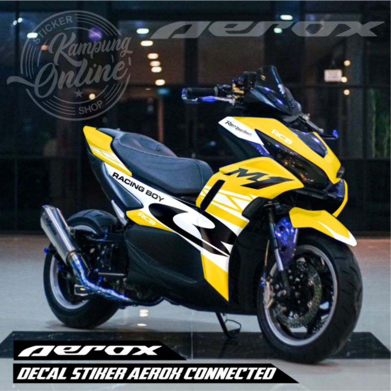 Jual stiker Decal Aerox New connected Stiker Striping Full Body variasi ...
