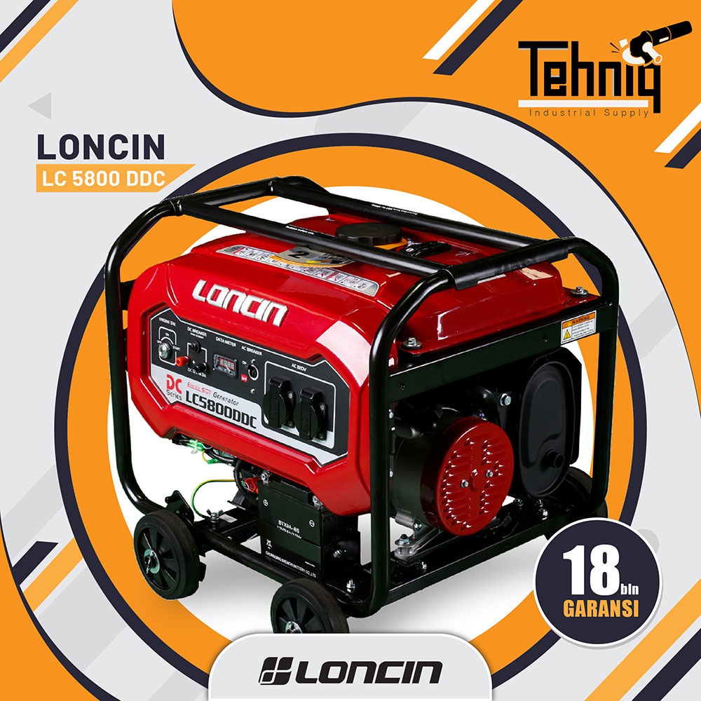 Jual Generator Genset Listrik Bensin Portabel LONCIN LC 5800 DDC ...
