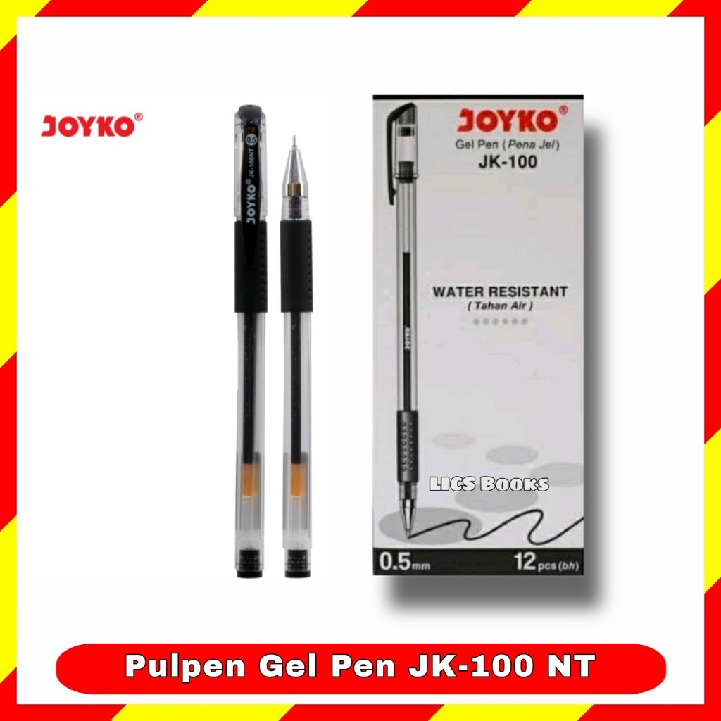 Jual Bolpoin Pulpen Gel Pen Joyko Hitam JK-100 NT IBOOKS | Shopee Indonesia