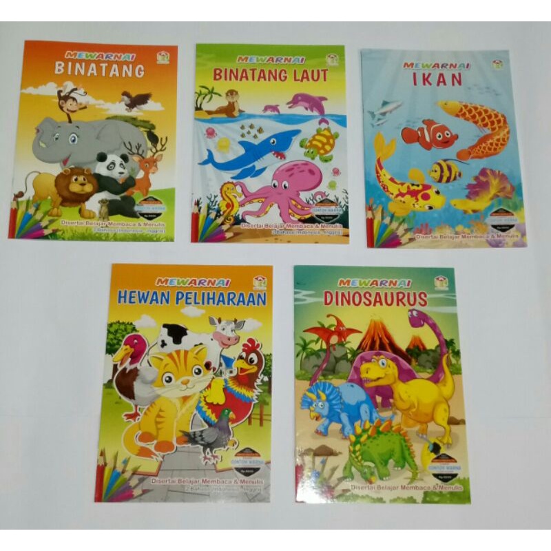 Jual Buku Mewarnai seri Binatang Lengkap Dengan Contoh Warna | Shopee ...