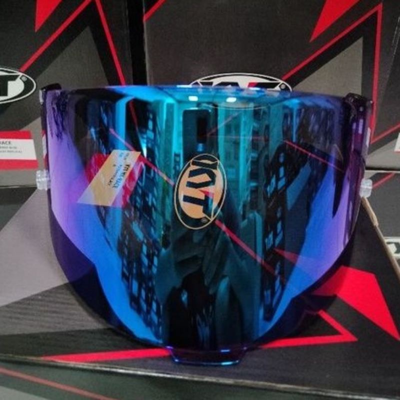 Jual 100% Original KYT / Visor Iridium Blue KYT TT Course / Visor TTC ...