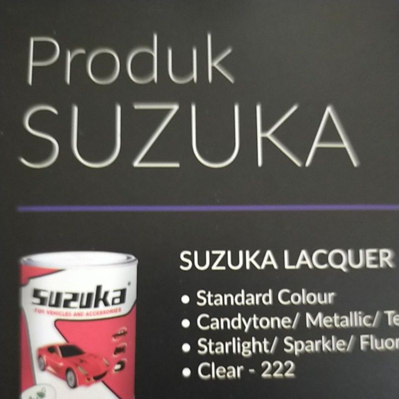 Jual Suzuka cat Duco clear vernis, hitam kilap. cat Duco warna standart ...