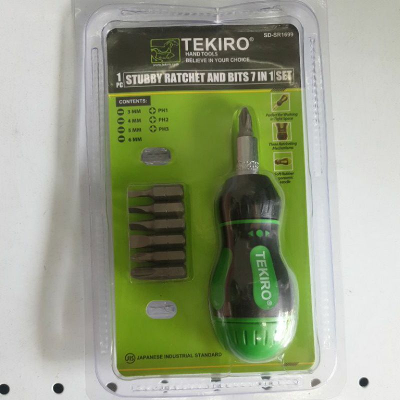 Jual TEKIRO OBENG STUBBY RATCHET SET 7 IN 1 | Shopee Indonesia