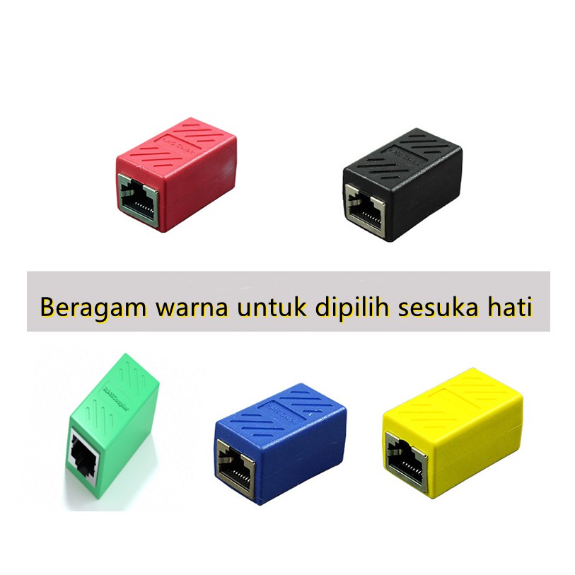 Jual RJ45 straight-through connector 8P8C double-through head network ...