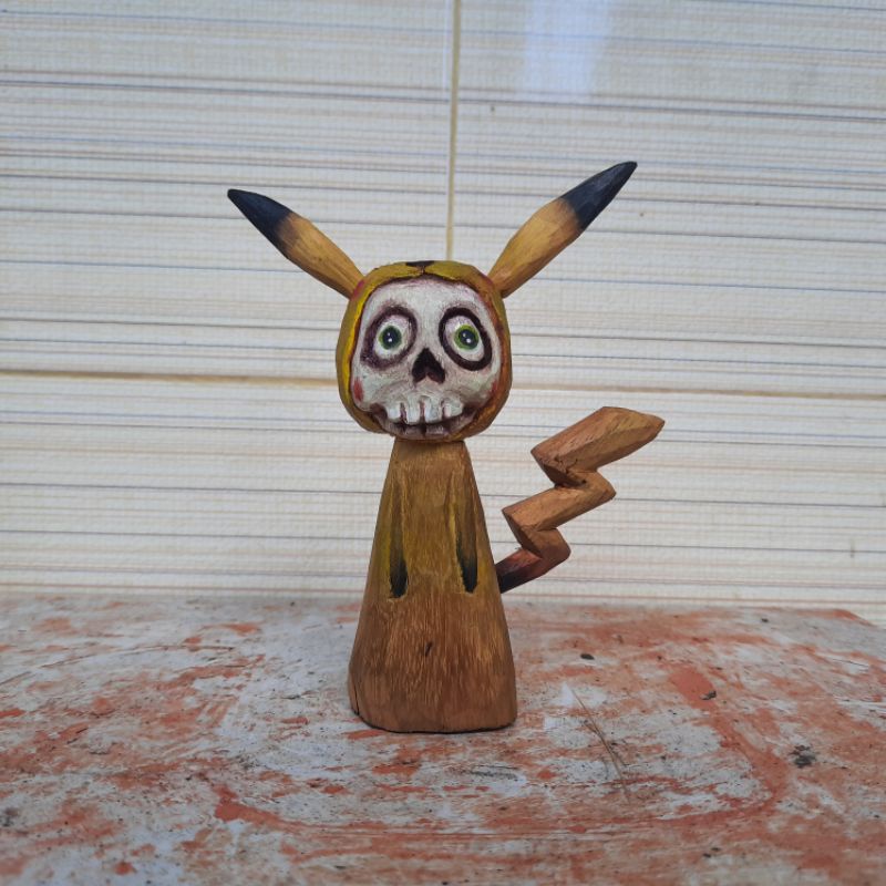 Jual cute grim reaper pikachu boneka kayu halloween | Shopee Indonesia