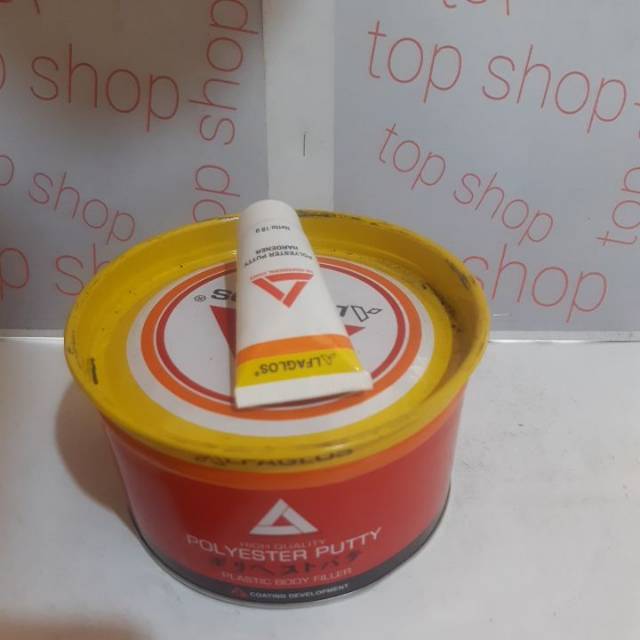 Jual DEMPUL ALFAGLOSS POLYESTER PUTTY ISI 1KG | Shopee Indonesia