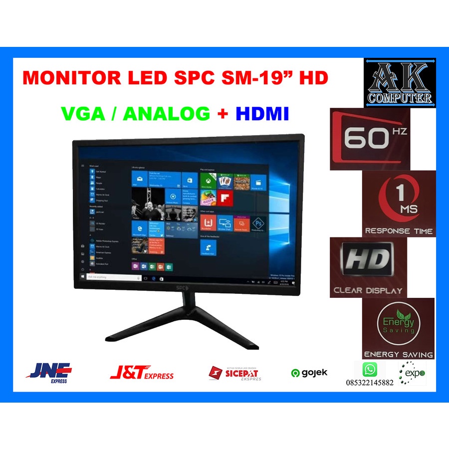 Jual MONITOR LED SPC 19" | 19INCH SM19HD VGA HDMI | Shopee Indonesia