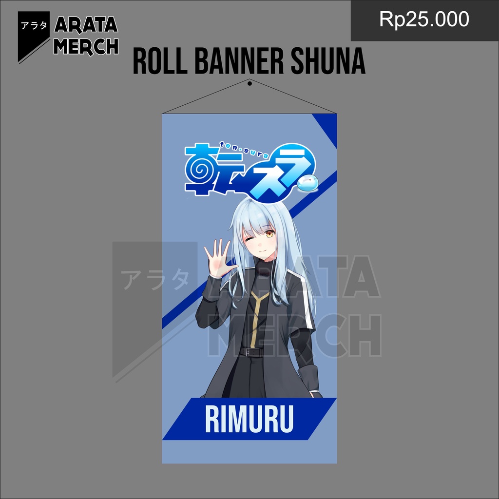 Jual Poster Roll Banner Rimuru Tempest Anime Tensura -Tensei Shitara ...