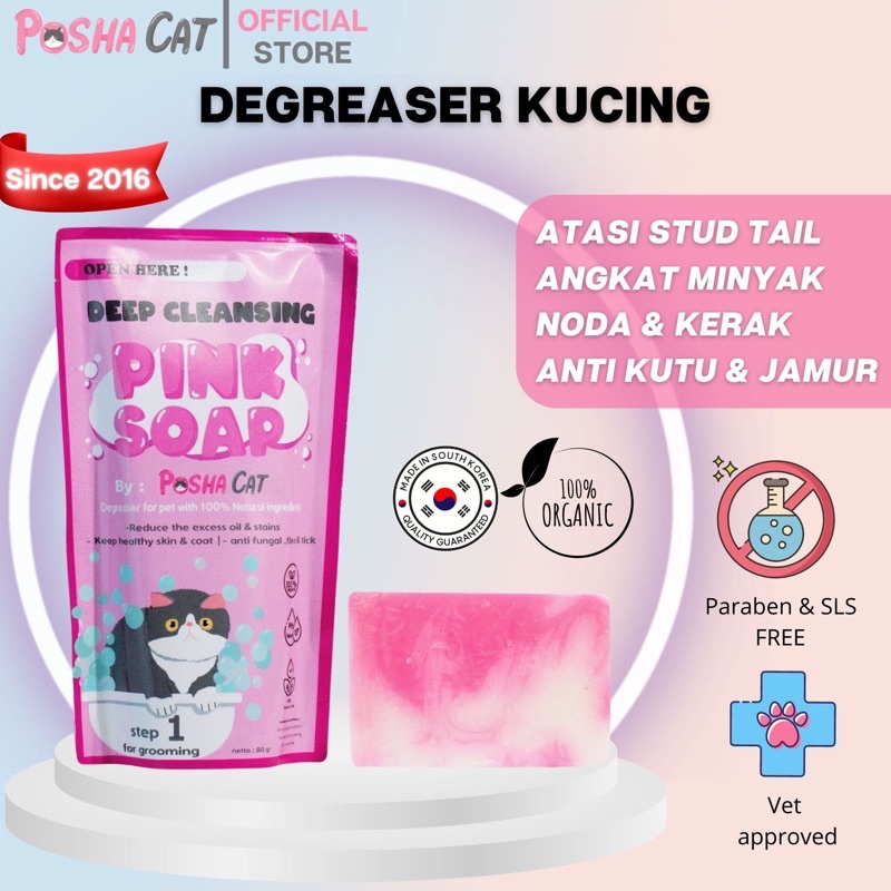 Jual Posha_cat Degreaser kucing | angkat minyak , kerak & noda | atasi stud tail | deep ...