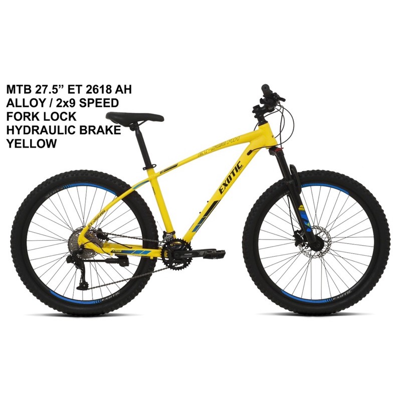 Jual 27.5” Exotic 2618 AH 2x9sp hydraulic brake fork lock | Shopee ...