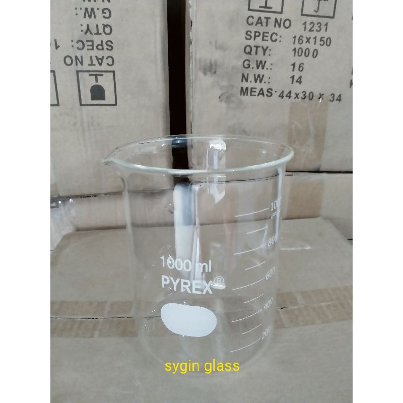Jual beaker glass atau gelas beaker 1000 ml PYREX | Shopee Indonesia