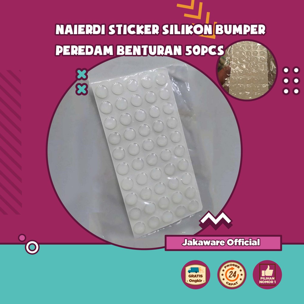 Jual STICKER SILIKON BUMPER PEREDAM BENTURAN 50PCS PINTU DINDING LEMARI ...
