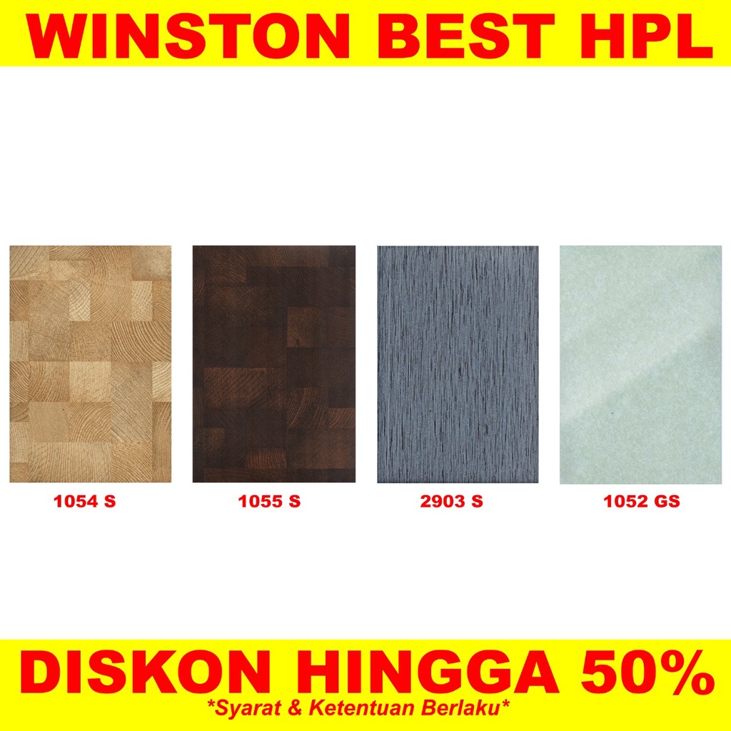 Jual HPL DISKON UP 50% WINSTON Best Laminate - Tekstur Corak Urat Serat Kayu no taco DOP Glossy ...