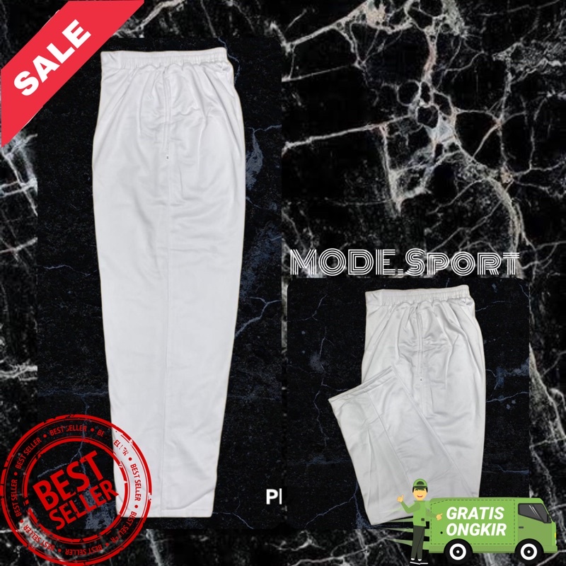 Jual Training Panjang Warna Putih Polos / Celana Training Panjang Pria ...