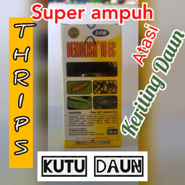Jual DEMOLISH 18EC 100ml Insektisida + Bonus Kaos racun trips / kutu ...