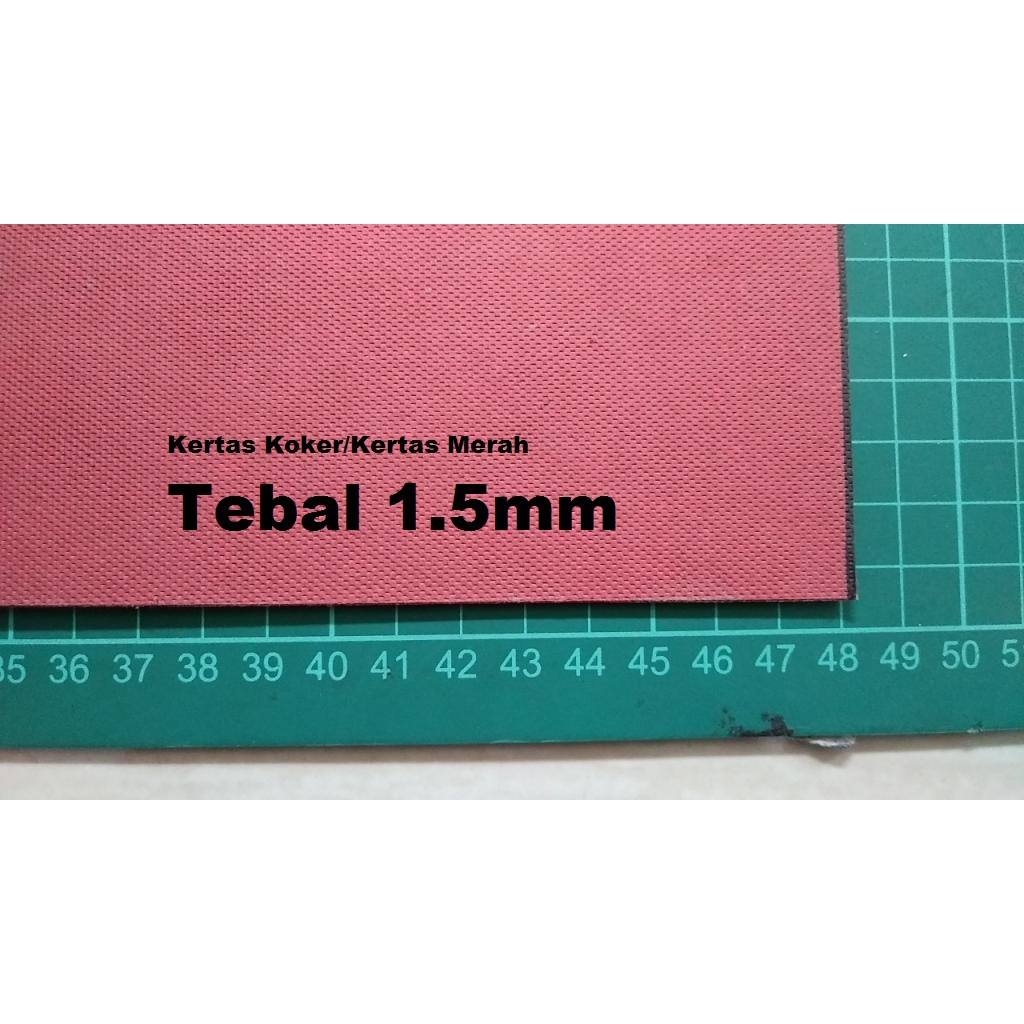Jual Kertas Merah/koker Insulation Gasket Red vulcanized Fiber Tebal 0. ...