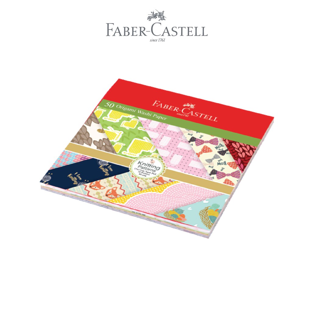 Jual Faber-Castell Kertas Lipat Origami Washi Paper Knitting Pattern ...
