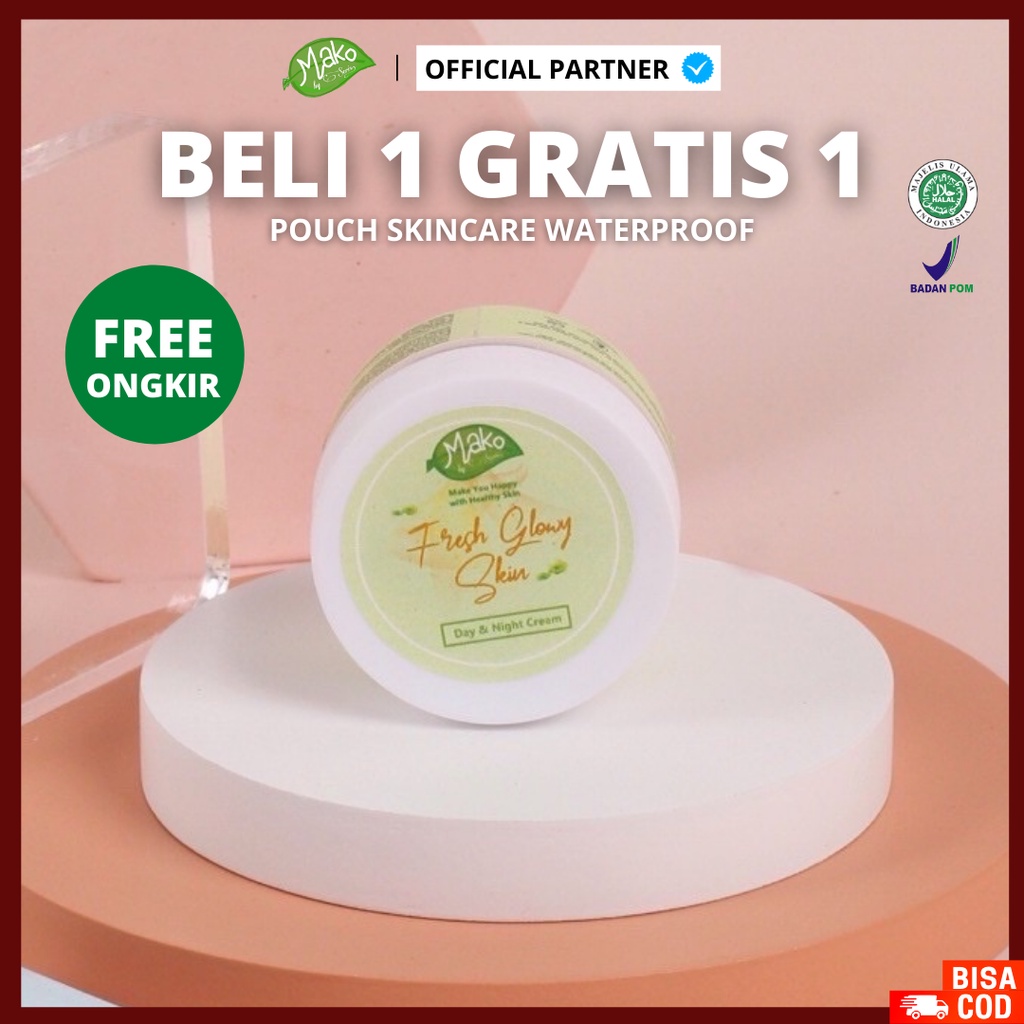 Jual [ FREE ONGKIR ] MAKO by Seris Fresh Glowy Skin Day & Night Cream ...