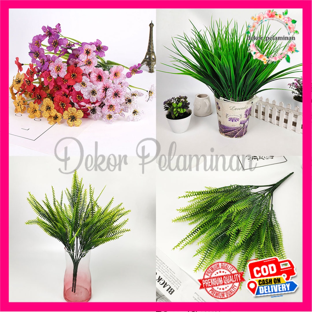 Jual Rumput Daun Grass ilalang plastik Tiruan Kucai/Dekorasi Taman ...