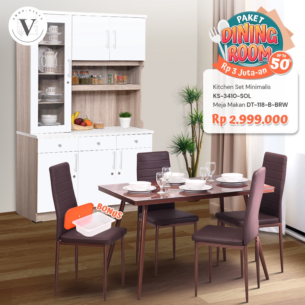 Jual Shopvilia - Kitchen Set Lemari Sayur Lemari Dapur Rak Piring ...