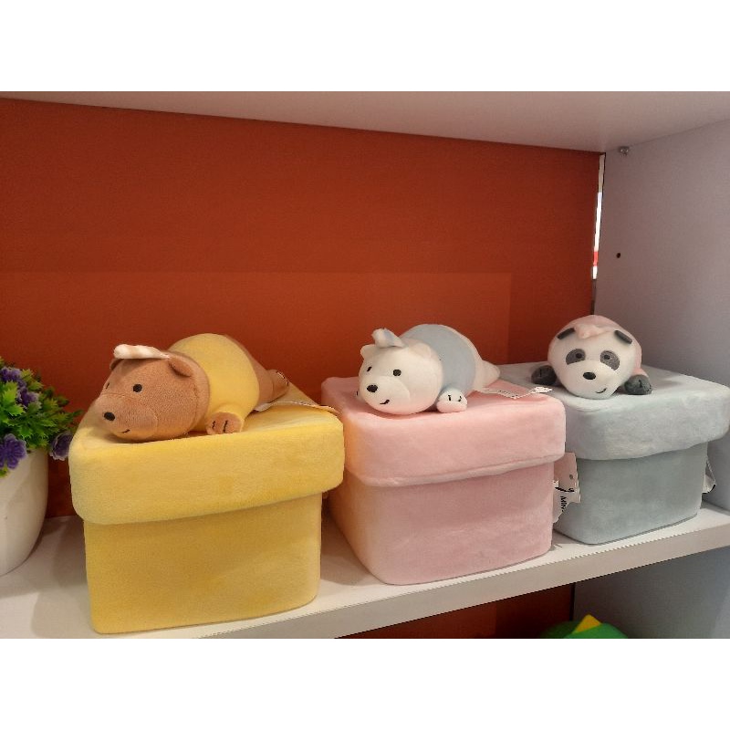 Jual miniso x we bare bears boneka gift box / storage box | Shopee ...