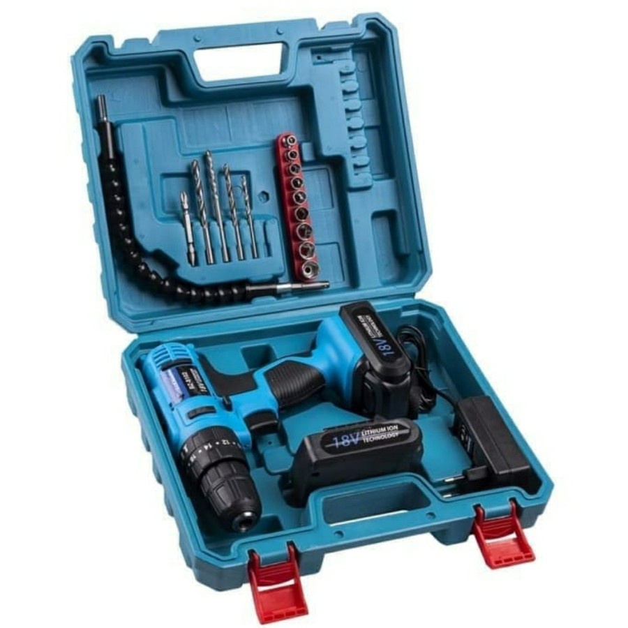 Jual Bor Portable Bor Cordless Drill 18v Benz Werkz Heavy Duty Set ...