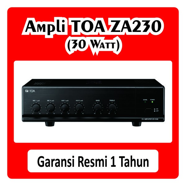 Jual Amplifier TOA Ampli ZA 230 ZA230 ZA-230 30 Watt W Mixer Original for 1 Horn Corong Speaker ...