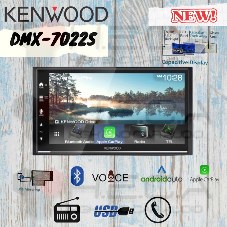 Jual KENWOOD DMX-7022S Head Unit Double Din Tape Audio DMX7022S Universal | Shopee Indonesia