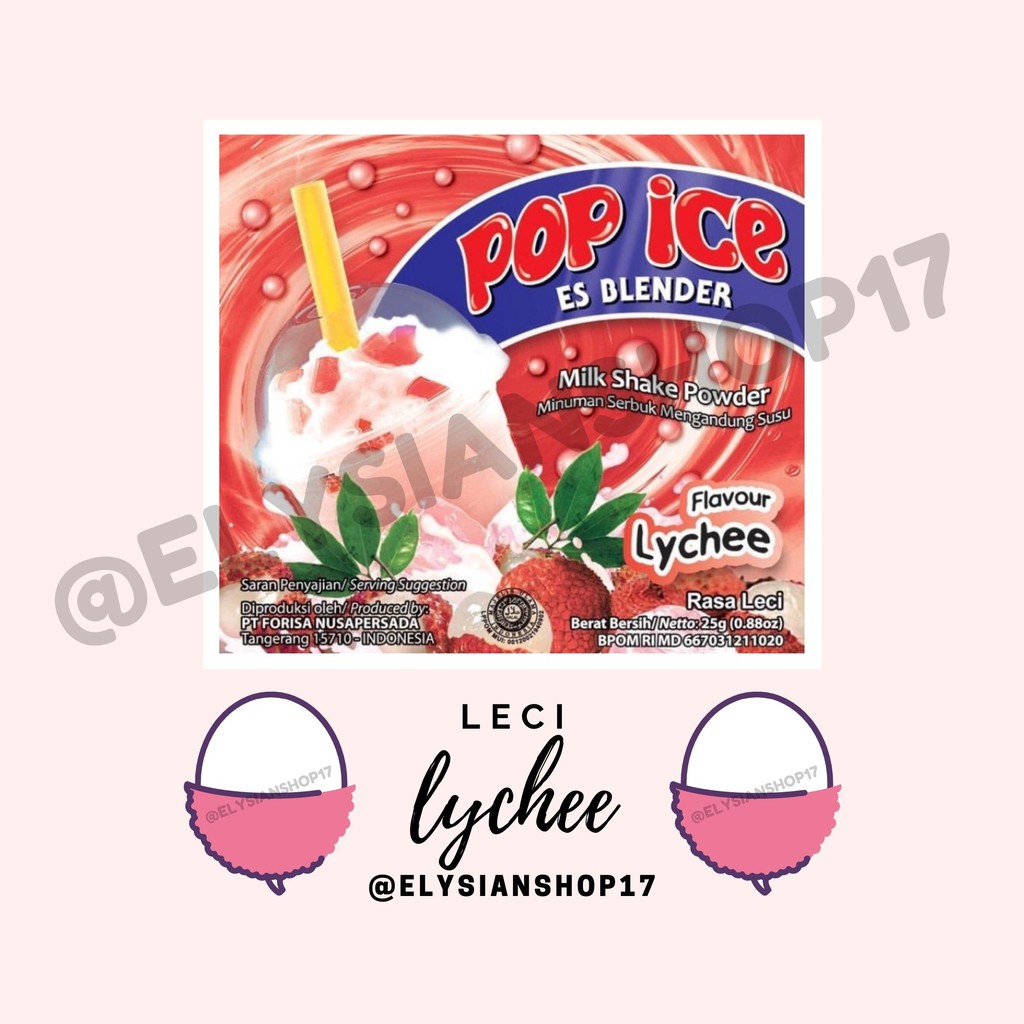 Jual Pop Ice Lychee / Leci 1 Sachet | Shopee Indonesia
