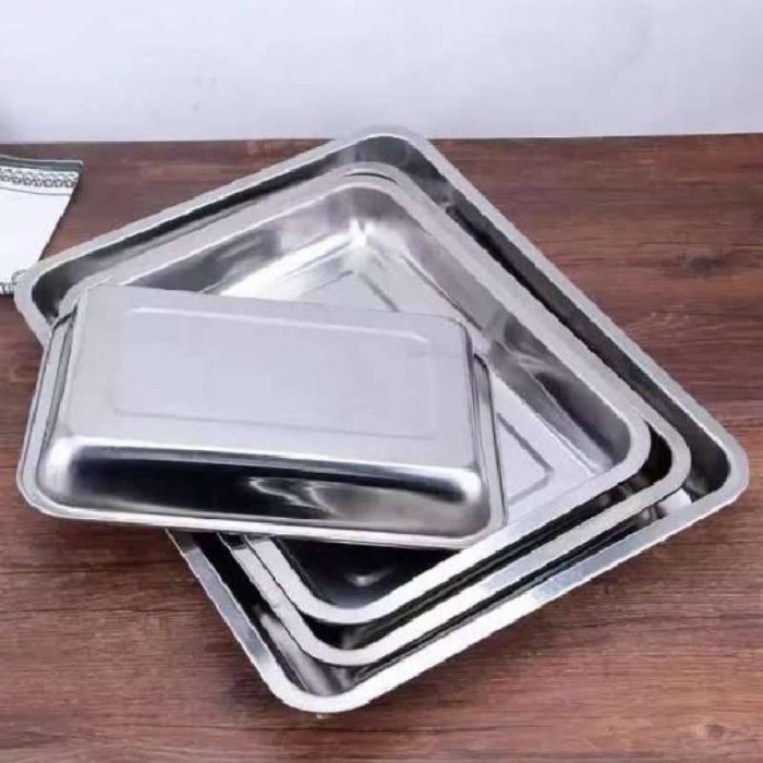 Jual Nampan Stainless Persegi Baking Tray Baki Kotak Stainless | Shopee ...