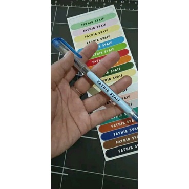 Jual Sticker nama Pensil label nama pulpen costem sticker Atk Costem ...