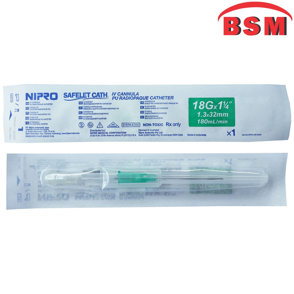 Jual I.V Catheter Nipro 18 G IV Cath Nipro 18 G | Shopee Indonesia