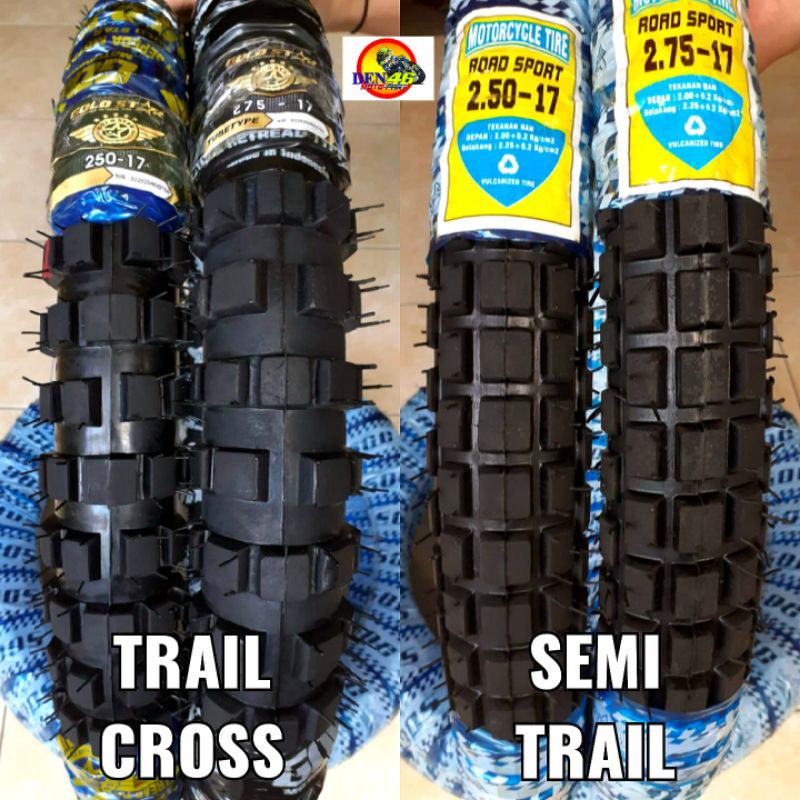 Jual PROMO - SEPASANG [ 1 SET ] BAN LUAR MOTOR ' TRAIL SEMI TRAIL CROSS ...