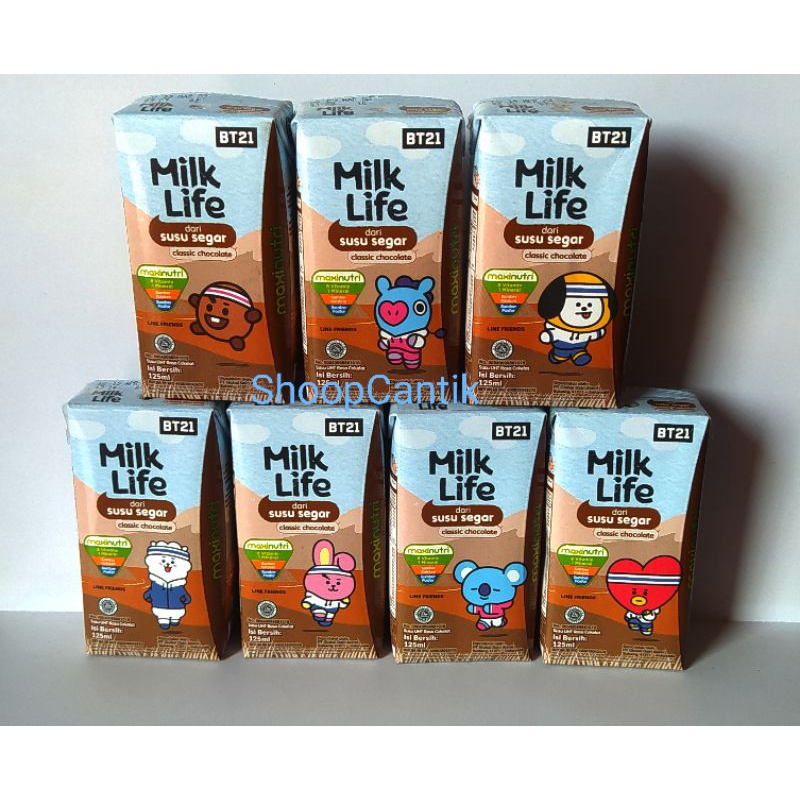 Jual [ PERPCS ] Milk Life Coklat Edisi BT21/Milk Life Susu UHT 125ml ...