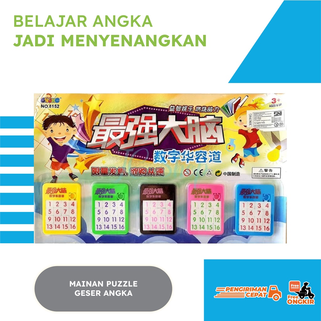 Jual Mainan Puzzle Geser Angka Mainan Edukasi Belajar Angka Jigsaw ...