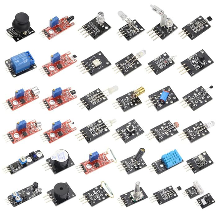 Jual 37 in 1 Sensor Kit For Arduino Lengkap 37 Sensor with Box | Shopee ...
