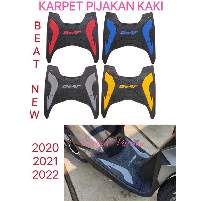 Jual KESET ALAS PIJAKAN KAKI BEAT NEW 2020 - 2021 KARET KARPET HONDA BEAT WARNA KUNING SILVER ...