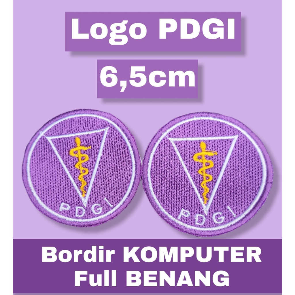 Jual Logo PDGI bordir KOMPUTER FULL BENANG diameter 6,5cm | Shopee ...