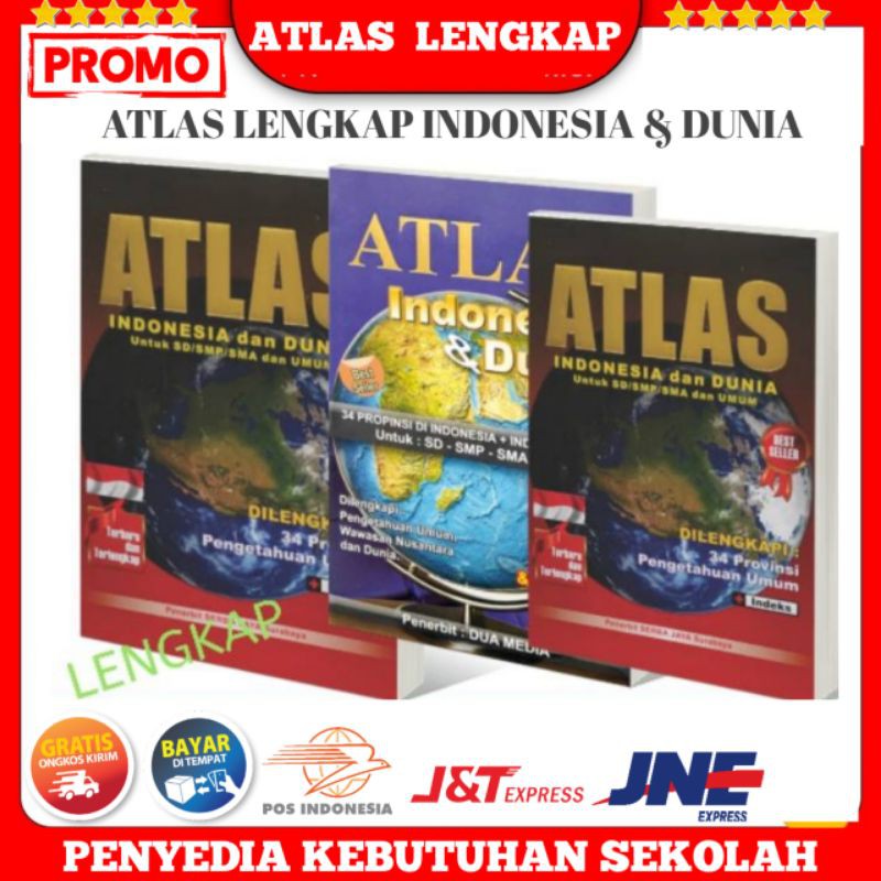 Jual Atlas Dunia 38 Provinsi (EDISI TERBARU ) / Atlas Indonesia & dunia ...