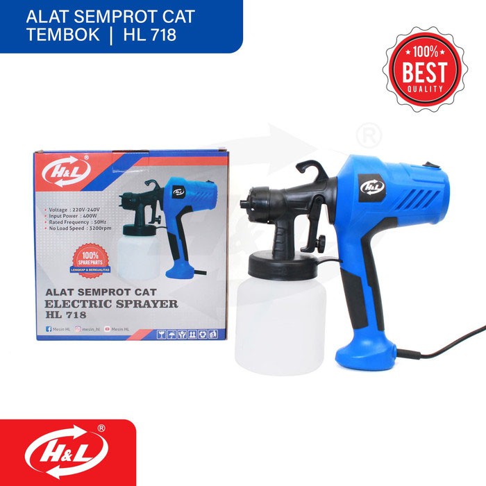 Jual HL HL718 Electric Sprayer Gun Paint Gun Semprotan Cat Elektrik ...
