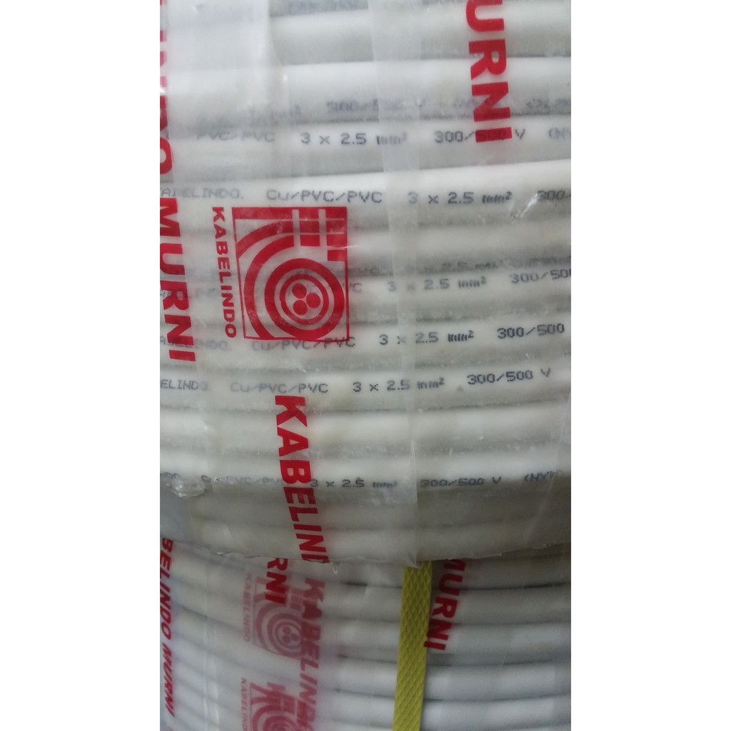 Jual Kabel NYM 3x2,5 3x2.5 KABELMETAL KABELINDO Roll 100 Meter Metal Lindo Listrik Tunggal Tufur ...