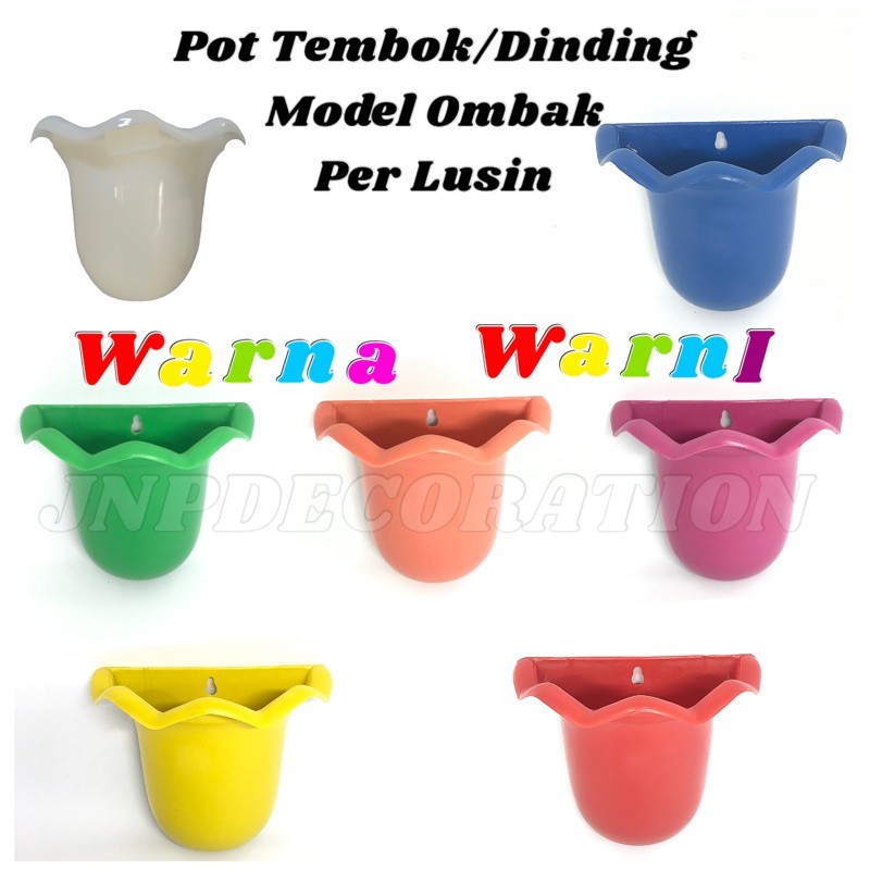 Jual Jnpdecoration Pot Dinding/Tembok Tanaman Dan Bunga Model Ombak ...