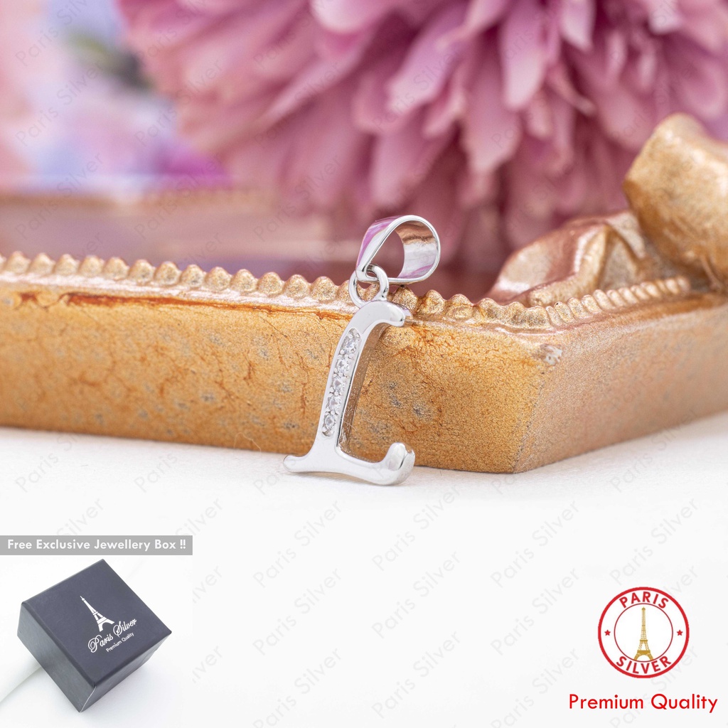 Jual Liontin Huruf Nama Inisial Perak Asli 925 Silver Lapis Emas Putih ...