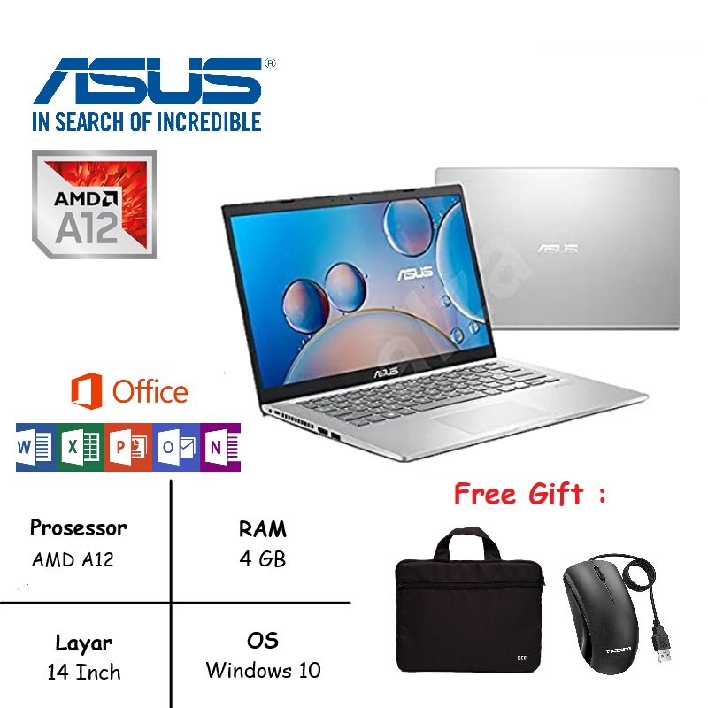 Jual Laptop Asus Amd A12 Quad Qore Graphics Radeon R7 RAM 4GB HDD 1TB ...